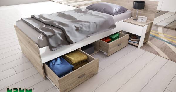 Единично легло Сити 2048 - Топ Цени | Мебели Онлайн Orhideamebel.com